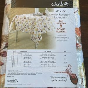 Dining | Colordrift Tablecloth 6x 104 8 Napkin Set Fall Leaves | Poshmark